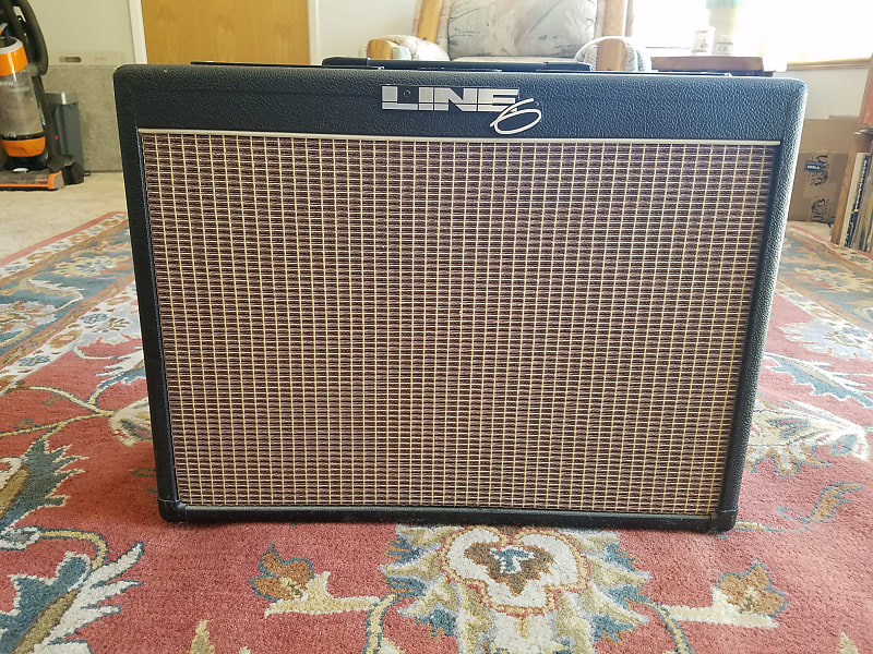 Line 6 Flextone Duo 100 Watt Stereo Amp 1998 Black w Red Trim | Reverb