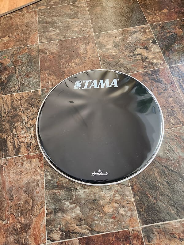 Used Tama Starclassic Black Logo Bass Drum Head 22" | Reverb