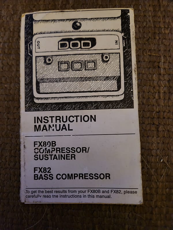 DOD FX80B Compressor/Sustainer Instruction Manual 90's - | Reverb