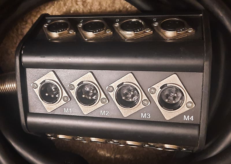 50' Stage Snake with 8 send and 4 return channels 8x4 XLR to | Reverb