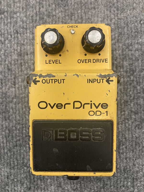 Boss OD-1 analog man TS-808 mod 1986 Yellow | Reverb