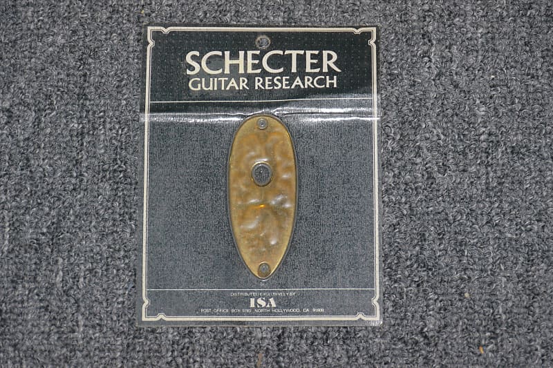 Schecter Guitar Research Neck plate 1980's - Gold NOS | Reverb