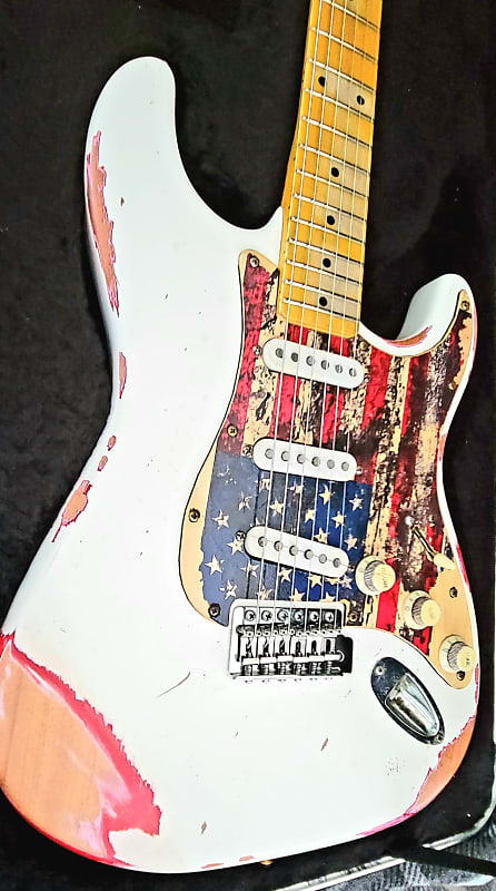 Custom Build Fender Strat Style Relic Partscaster 2018 White | Reverb