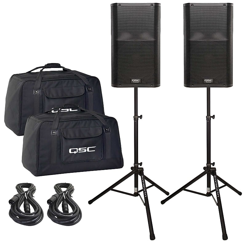 QSC K12.2 K2 Series 2000W 12" Powered DJ PA Speakers w TS-80 | Reverb
