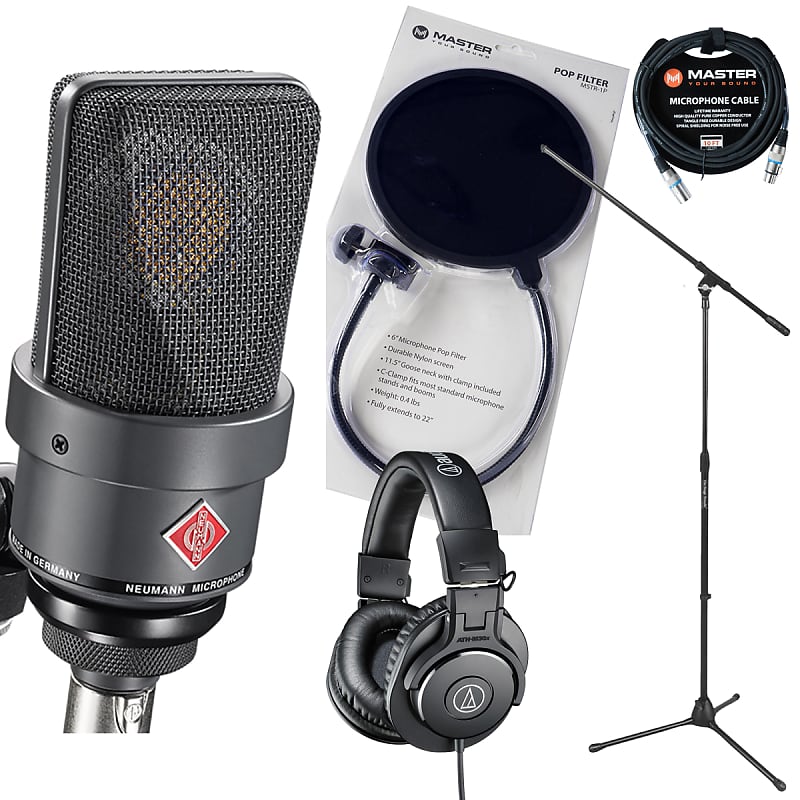 Neumann TLM 103 MT Microphone w/ ATH-M30X Headphones, Stand, | Reverb