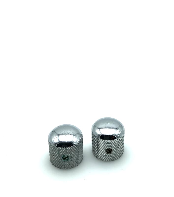 Telecaster Style Knurled Domed Knobs Chrome | Reverb
