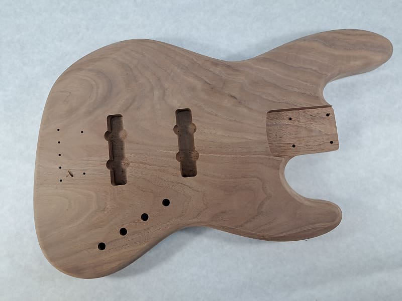 Unfinished Walnut Jazz bass guitar body - fits Fender necks | Reverb