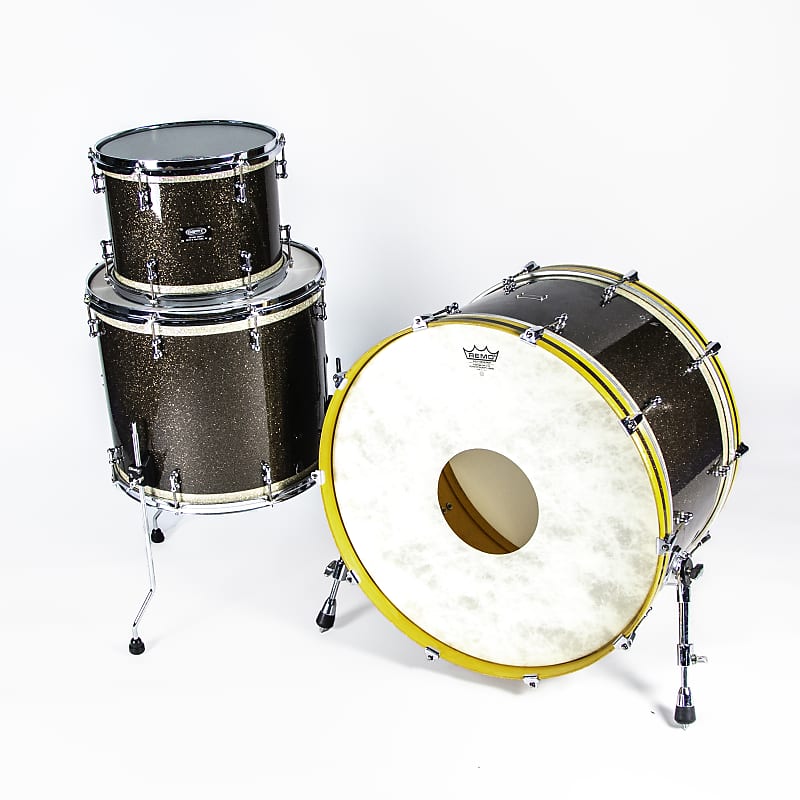 OCDP Black Sparkle & Silver Sparkle Drum Kit (13X10, 18X16, | Reverb