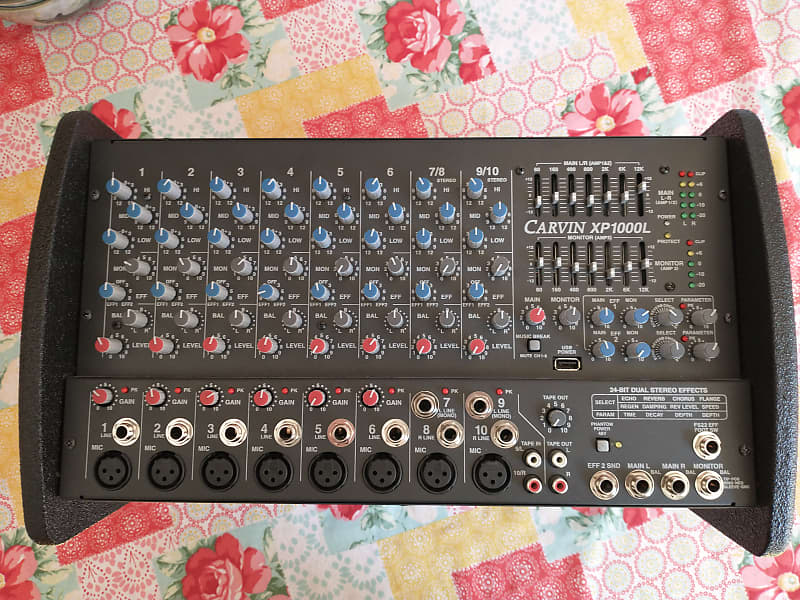 Carvin XP1000L Stereo 10 Channel Powered Mixer - 1200W | Reverb