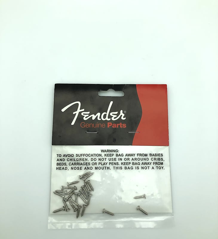 Fender Pickguard Screws 24 Count Chrome/Stainless Steel | Reverb