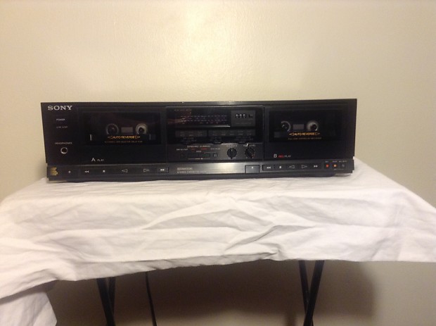 SONY TC-WR700 Black Stereo Double Cassette Deck Full Logic | Reverb