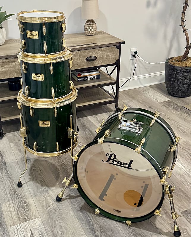 Pearl Masters Custom Maple 24k .. 20/14/12/10 - Emerald Mist | Reverb