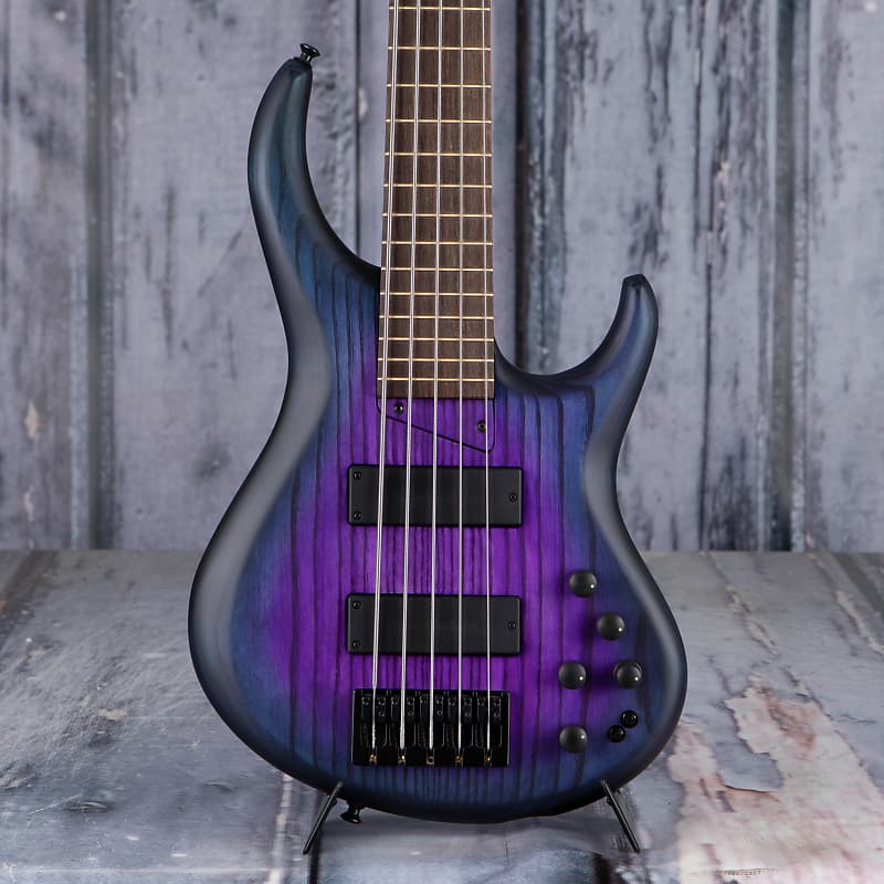 MTD 535-24 Ash 5-String Bass, Purple Blue Burst | Reverb
