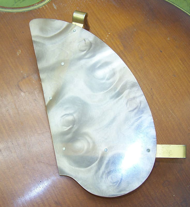 Gibson tenor banjo pickguard pearloid w/mounting brackets | Reverb