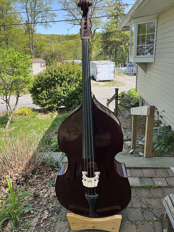 Unknown 7/8 upright bass left handed Mid 90s - Dark | Reverb