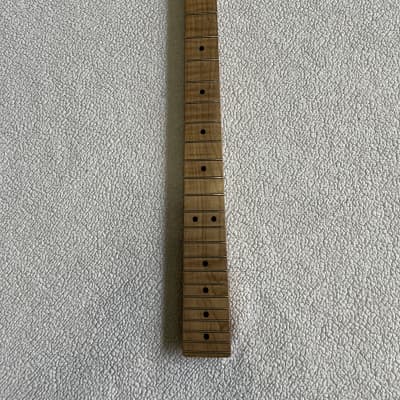 Warmoth Telecaster roasted flame maple neck | Reverb