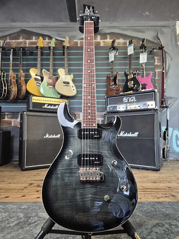 Harley Benton CST-24T P90 Black Flame Electric Guitar | Reverb UK