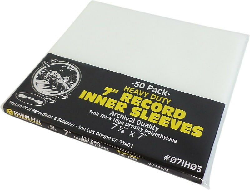 (50) 7" Record Inner Sleeves - Heavy Duty 3mil Plastic - Soft | Reverb