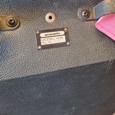 (2) Acoustic 408 Bass Cabinets w/Altec 421 Speakers 1980s - | Reverb