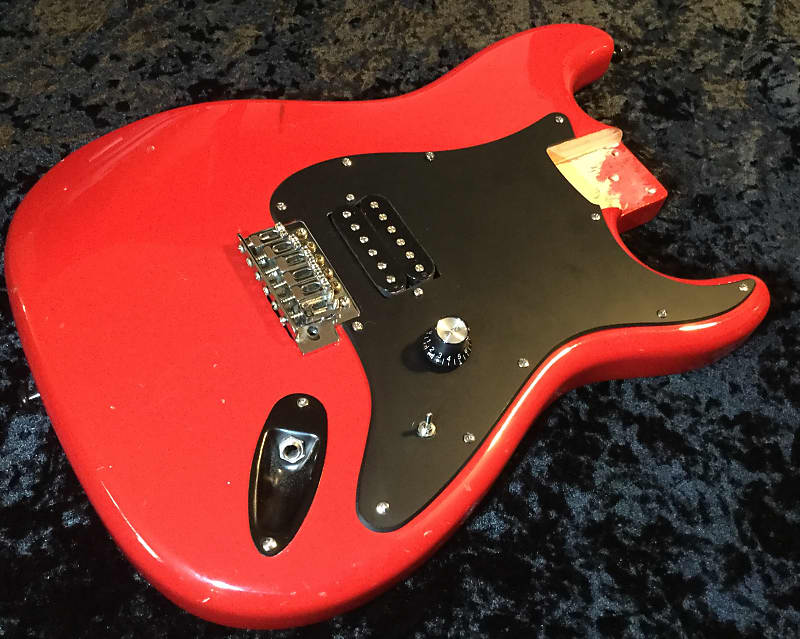 Red Poplar Loaded Body w/ 3 way Humbucker Split via | Reverb
