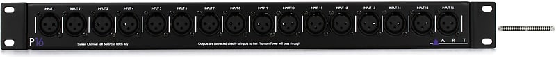 ART P16 16-channel XLR Balanced Patchbay Bundle with | Reverb
