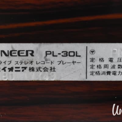 Pioneer PL-30L Direct Drive Turntable in Very Good Condition | Reverb