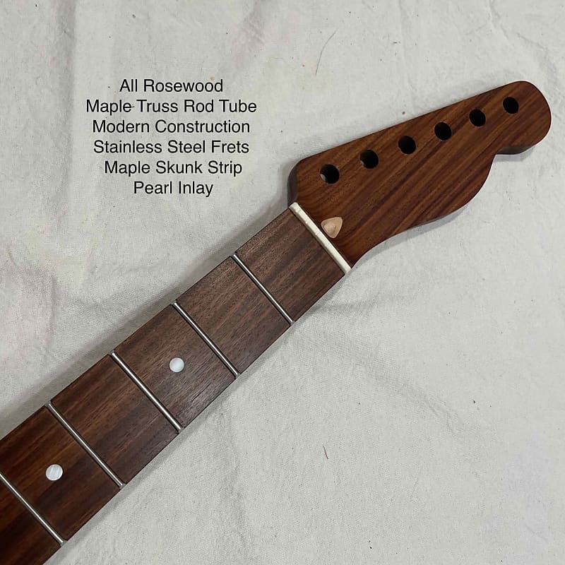 All rosewood telecaster tele neck fits fender body | Reverb