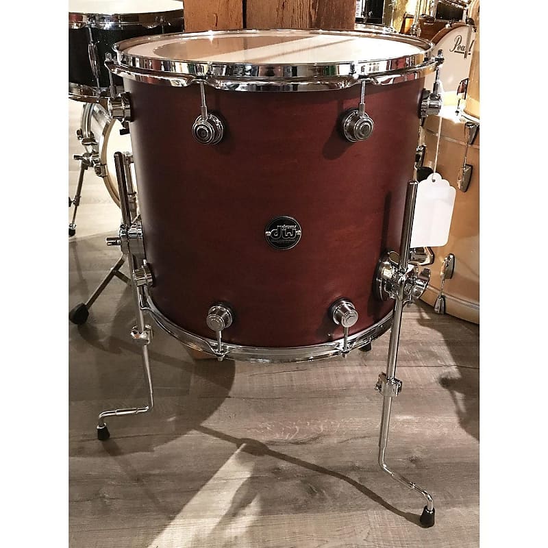 DW Performance Floor Tom 14x12 Satin Tobacco | Reverb