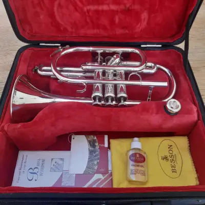 Besson BE1020 Silver Cornet | Reverb