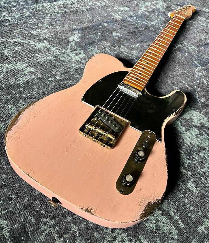 Tele Shell Pink Nitro Relic Custom Built Partscaster | Reverb