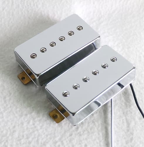 NEW P94 Alnico II Pickups Set Humbucker Sized P90 Chrome | Reverb