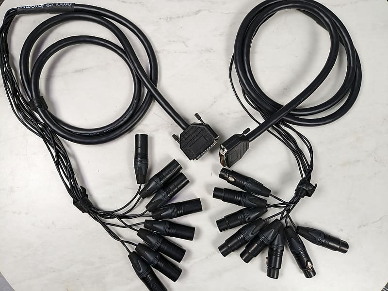 (Pair) Pro Audio LA DB25 Snake to XLRs 1 x Male + 1 x Female | Reverb