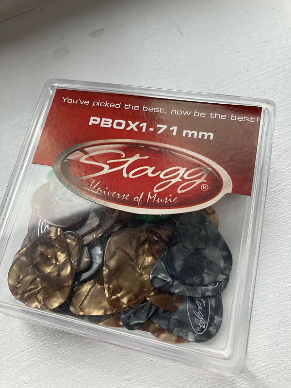 Box of 60 approx. Stagg Guitar Picks (71mm thickness) | Reverb
