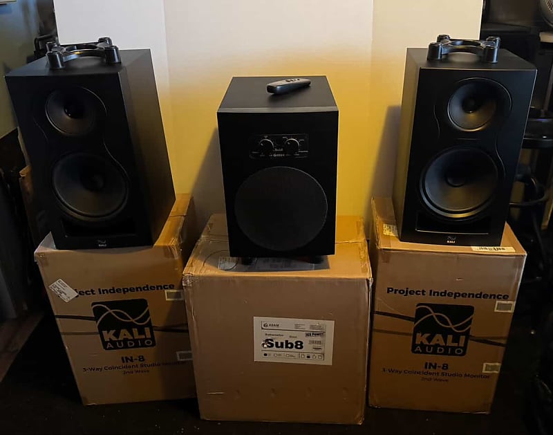Kali Audio IN-8 V2 8" Active Studio Monitor - Pair Black with | Reverb