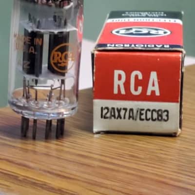 RCA 12AX7A Long Plate NOS preamp tube (ECC83 / 7025) valve, | Reverb