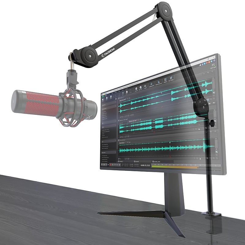 Overhead Mic Boom Arm Desk Microphone Stand With Mount&3/8" | Reverb