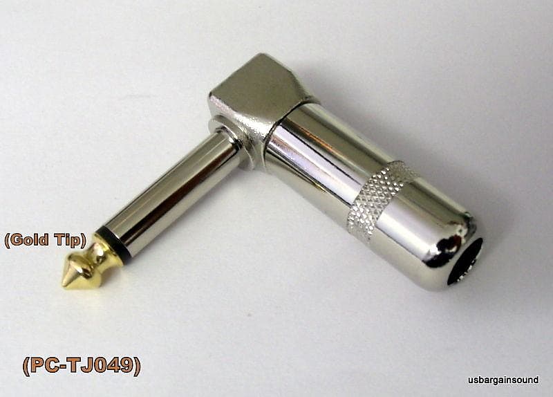 ProCraft 2 Conductor Right Angle Phone Plug Gold Tip w/Solder | Reverb