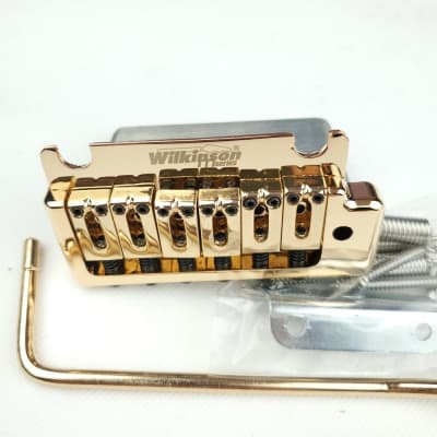 Wilkinson Privot Tremolo Bridge WOV08 2 post Gold for Strat | Reverb