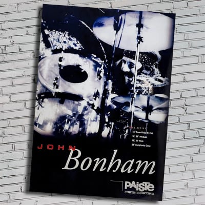 PAISTE CYMBALS LED ZEPPELIN JOHN BONHAM POSTER INSANELY RARE | Reverb