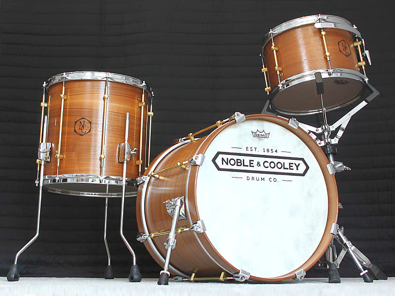 Noble & Cooley Walnut Classic Bop Drum Kit w/ VIDEO! Jazz Set | Reverb