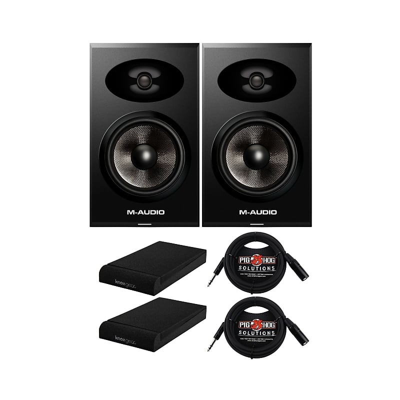 M-Audio BX8 Graphite 8-inch Active Studio Monitor (Pair) with | Reverb