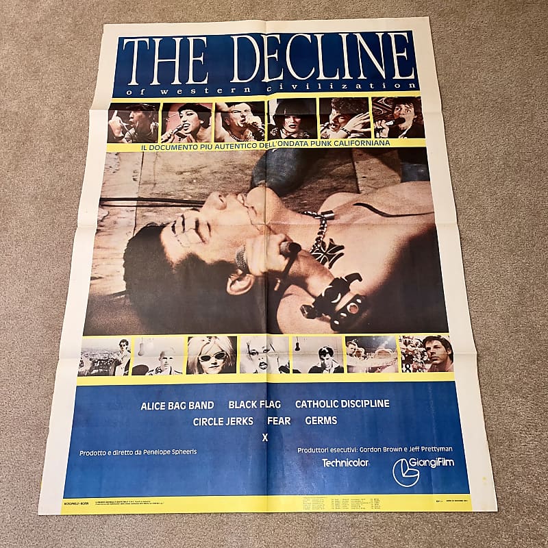 Decline of Western Civilization (VINTAGE) Punk Movie Poster - | Reverb
