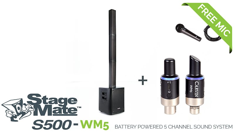 S500-WM5 400W Battery Powered Column Array System with WM5 | Reverb