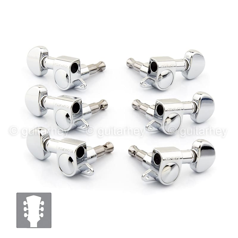 NEW Grover Mini Rotomatic Tuners L3+R3, 205C Tuning Keys Pegs | Reverb
