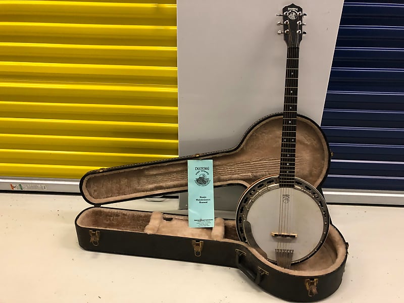 Deering Deluxe 6 (D6) six string banjo 1993 - Natural | Reverb