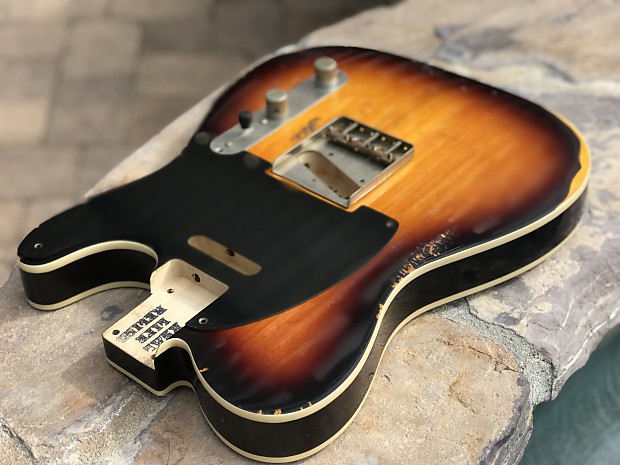 Real Life Relics Tele Telecaster body 2 Tone Sunburst Double | Reverb