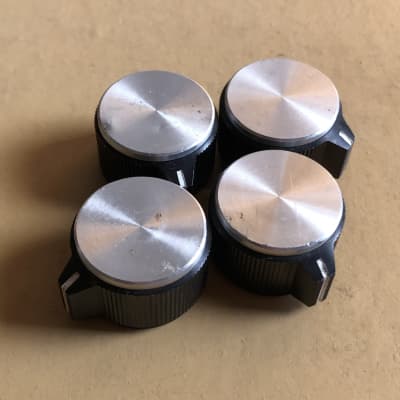 (4) 1970s Alco Japan Aluminum 1/4 Amp Knobs | Reverb