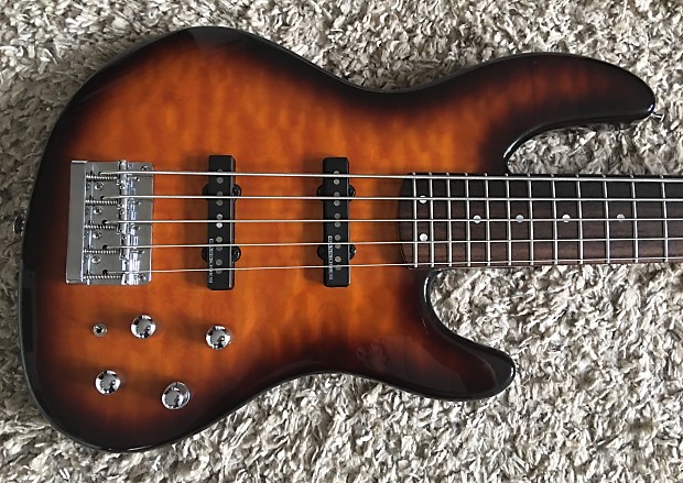 Fender Jazz Bass 24-V 5 String Quilted Sunburst | Reverb