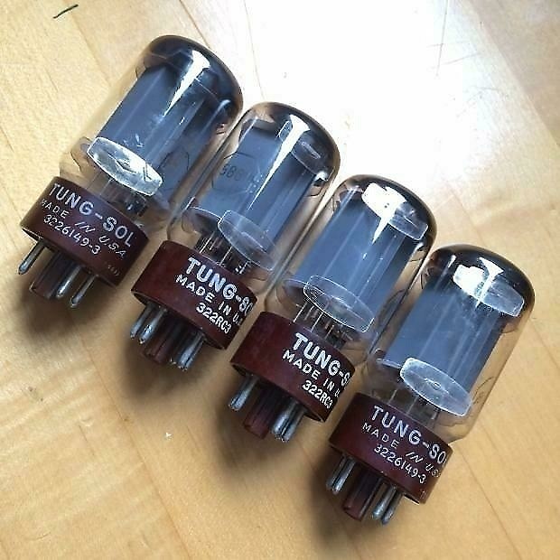 Vintage matched quad Tung-Sol 6L6- wgb 5881 1960 x4 quartet | Reverb