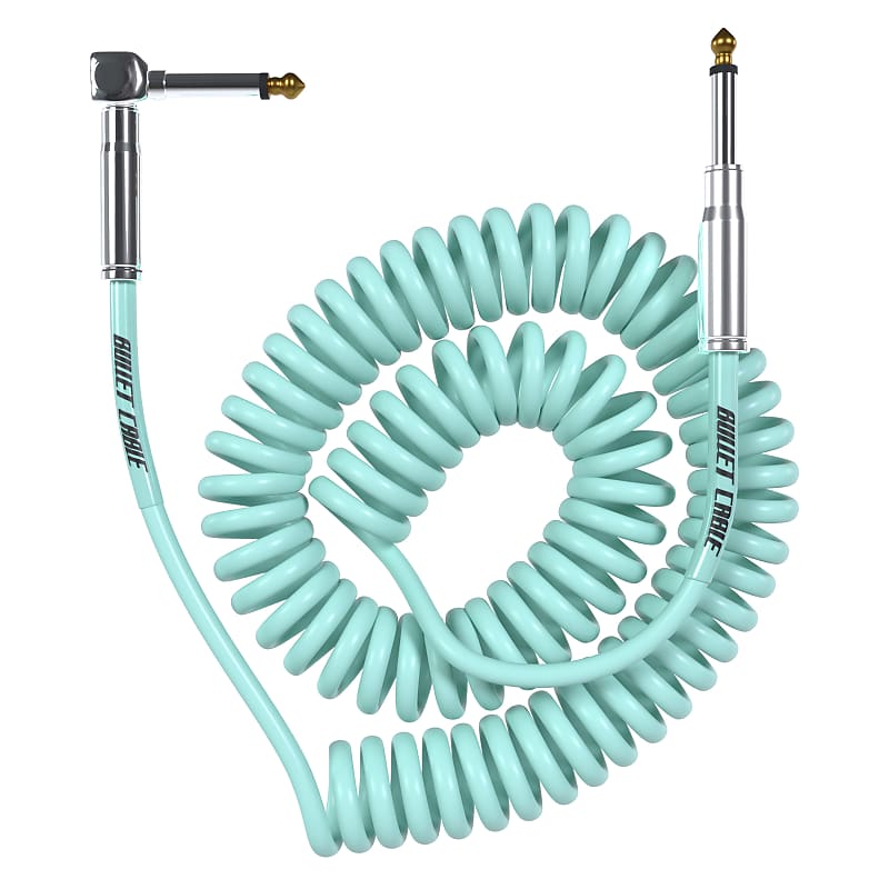 Bullet Cable 15′ Classic Seafoam Green Coil Cable | Reverb